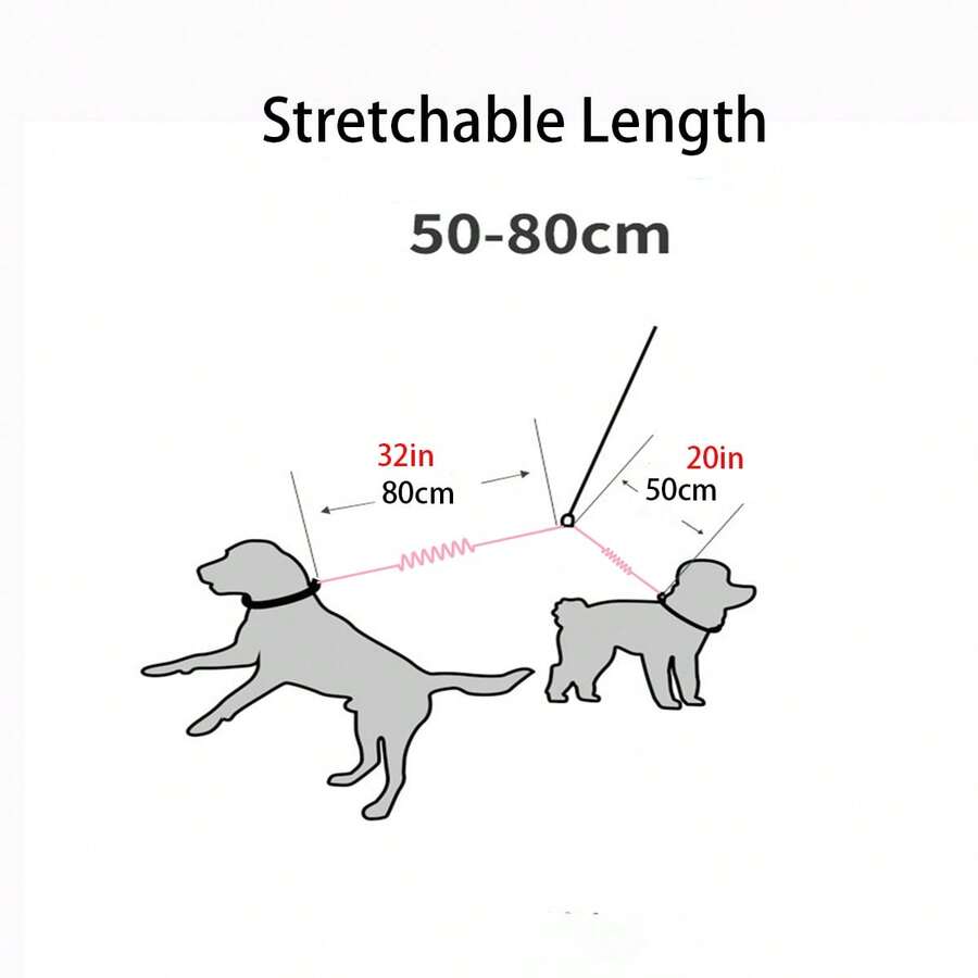 Double Head Dog Leash, 2 In 1 No Tangle Double Dog Rope Attachment ...