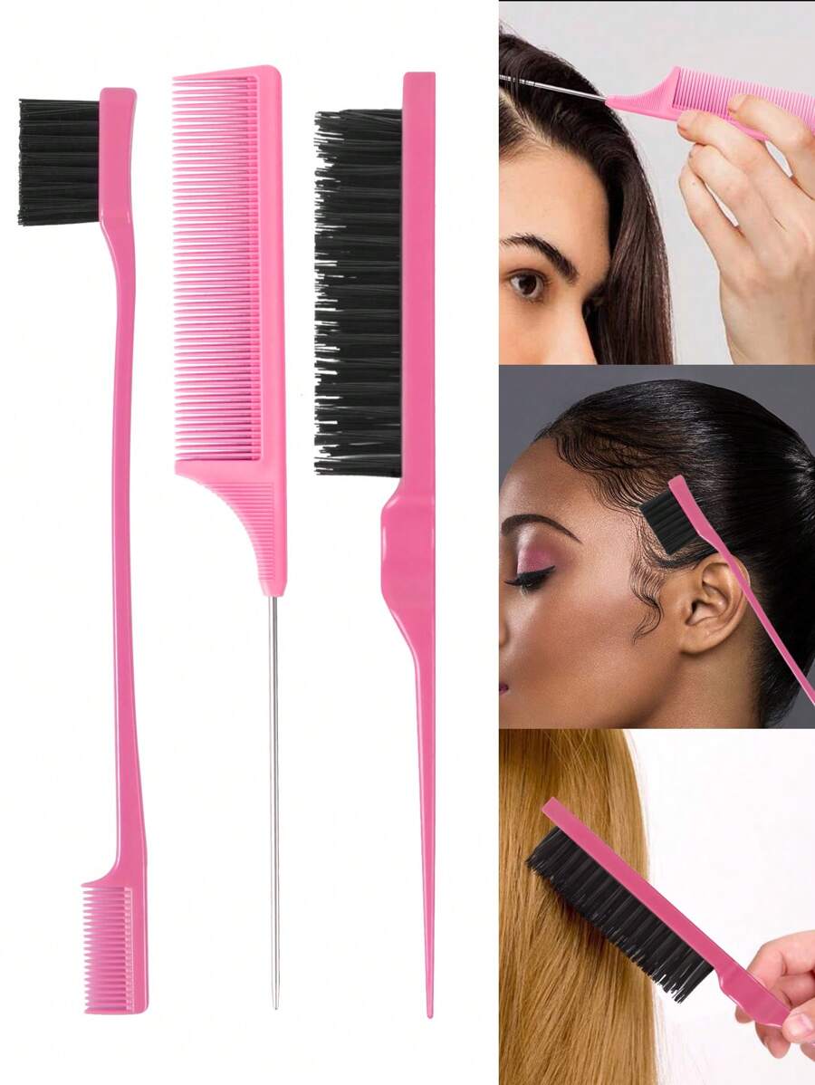 3PCS/5PCS Hair Styling Comb Set , Teasing Hair Brush, Rat Tail Comb ...