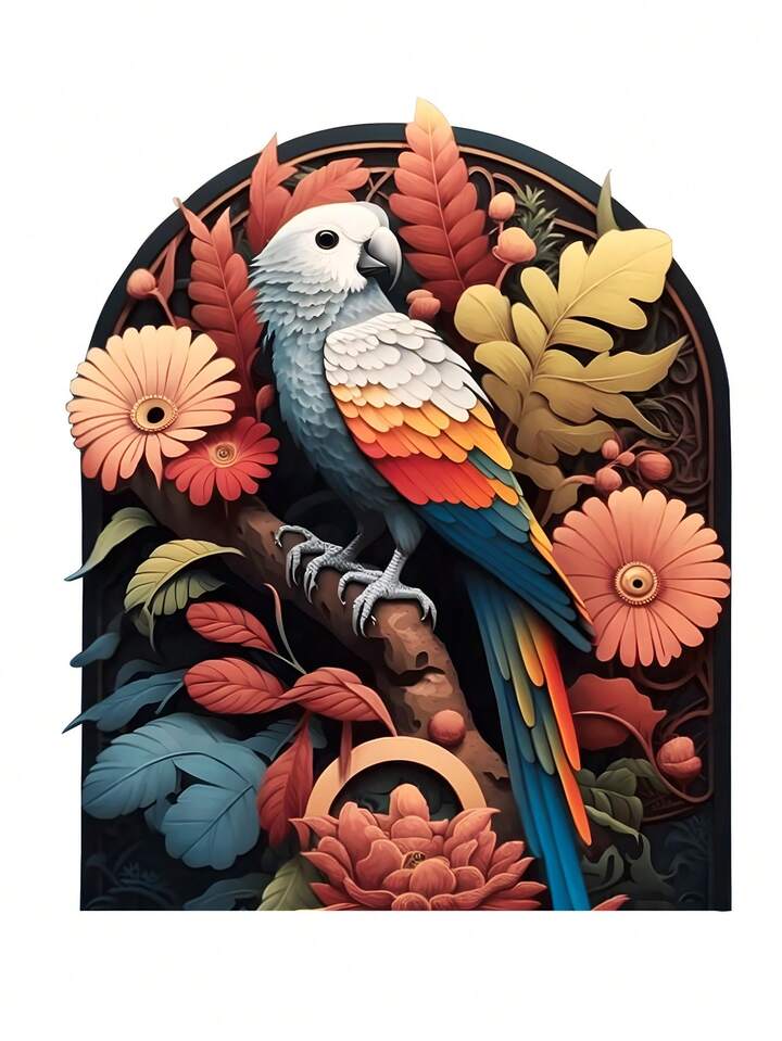 Bird Pattern Jigsaw Puzzle, Irregular Animal Shaped Wooden Puzzle ...