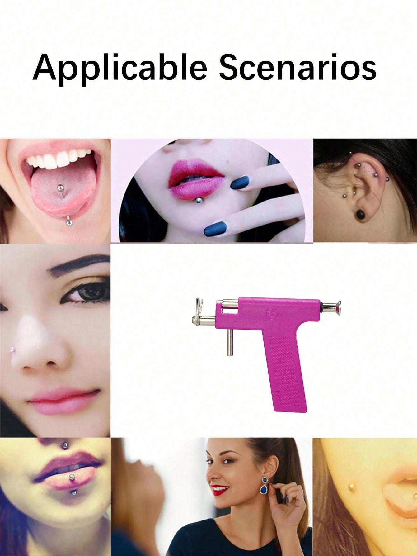 Piercing Gun Piercing Kit Self Sterile Tool Set Nose Piercing For ...