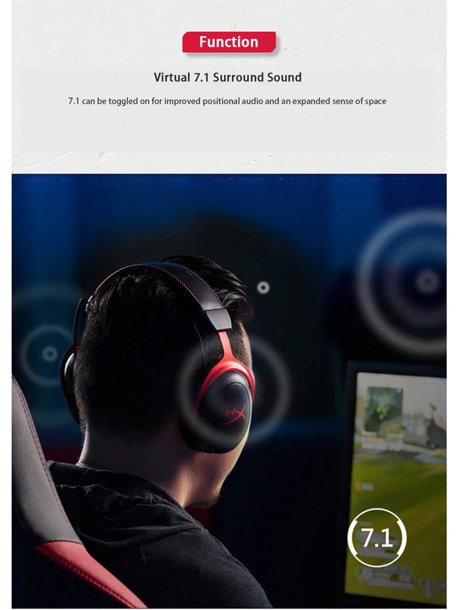 HyperX HyperX Headset Cloud II 7.1 Wireless Plus Hifi Surround Sound ...