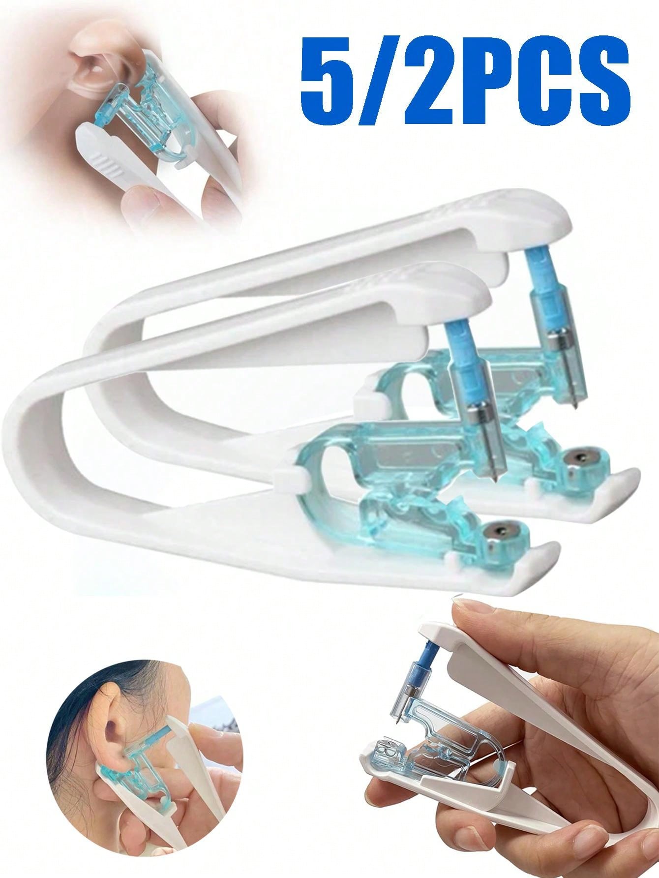 5/2PCS Ear Piercing Gun Disposable Sterile Ear Piercing Kits Self ...
