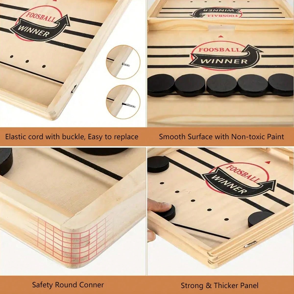 Wooden Desktop Shuffleboard Table Game For Adult Party, Interactive Fun ...