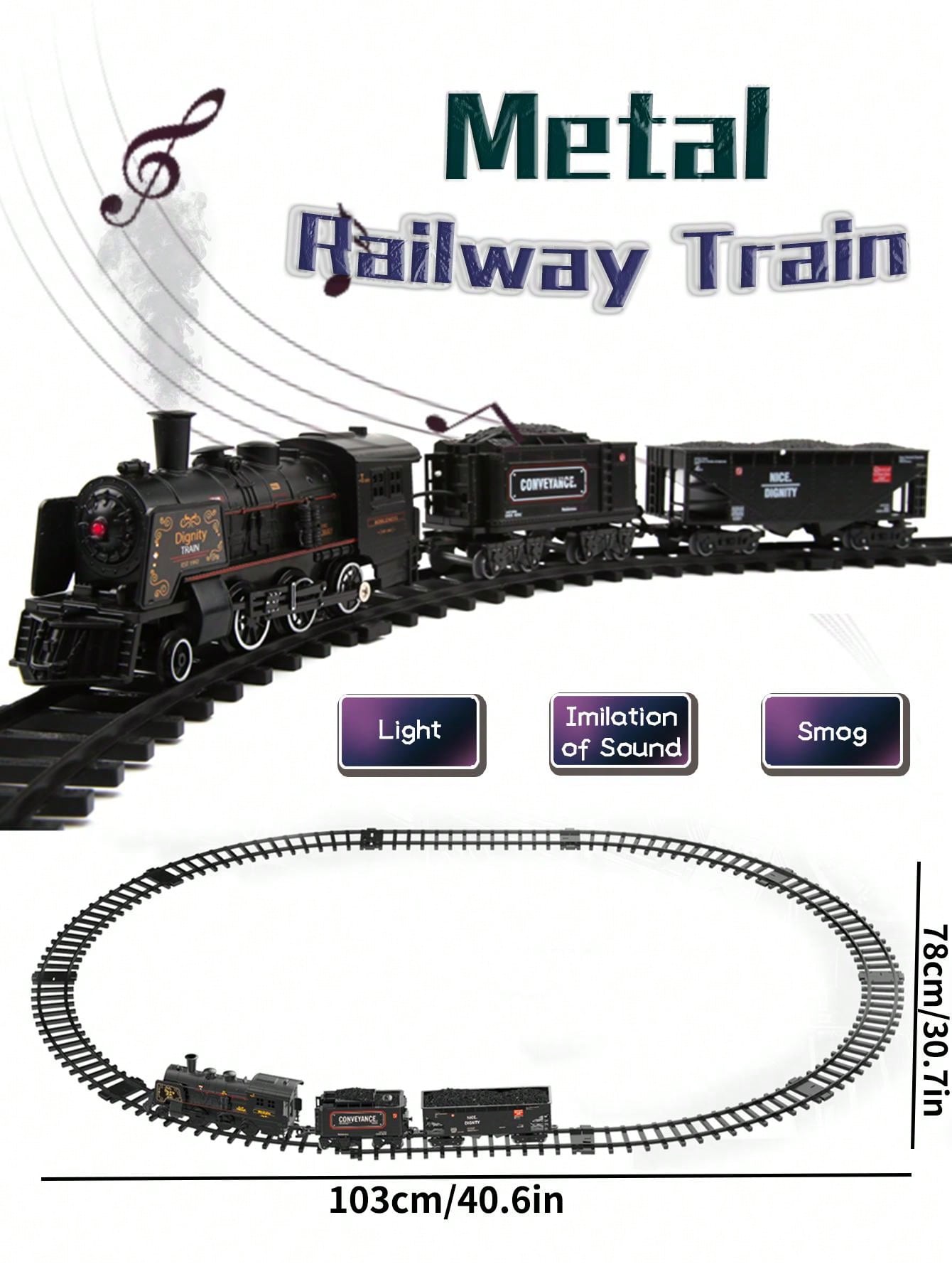 Alloy Train Track Car Add Water And Emit Smoke Toy Metal Material Train ...
