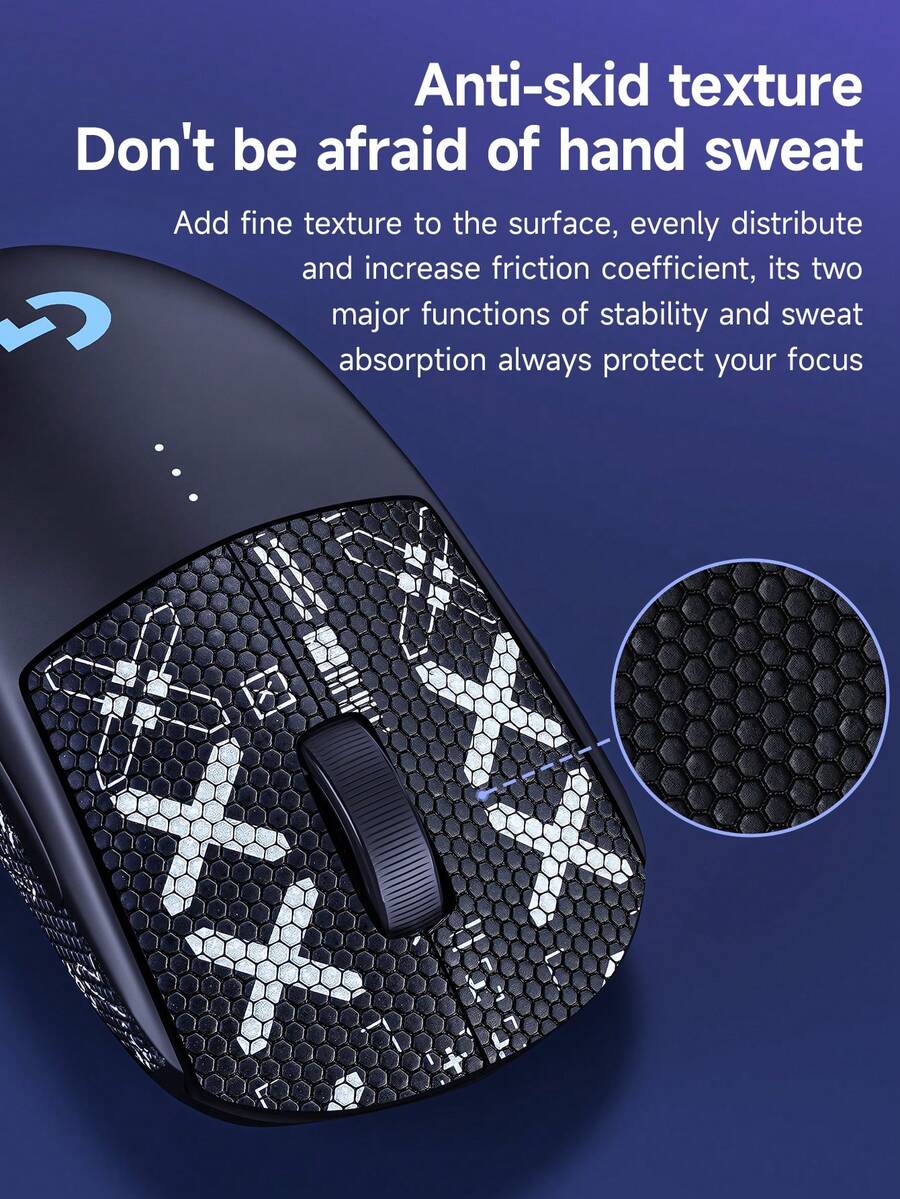 Set Of 2 Printed White Mouse Feet And Pads, Suitable For GPW 2nd ...