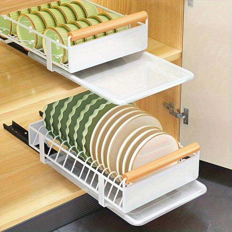 1pc Pull-Out Organizers, Cabinet Drawer Organizer, Under The Sink Pull ...
