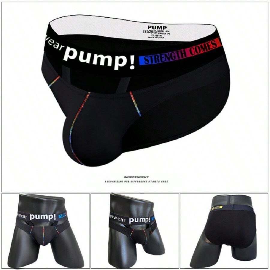 1pc Men's Sexy See-Through Gradient Low Rise Enhancing Triangle ...