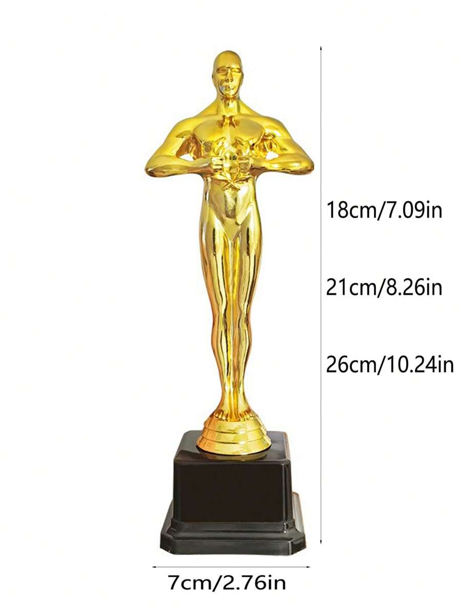 1PC Gold Award Trophy Oscar Style Trophy For Party Celebrations,Plastic ...