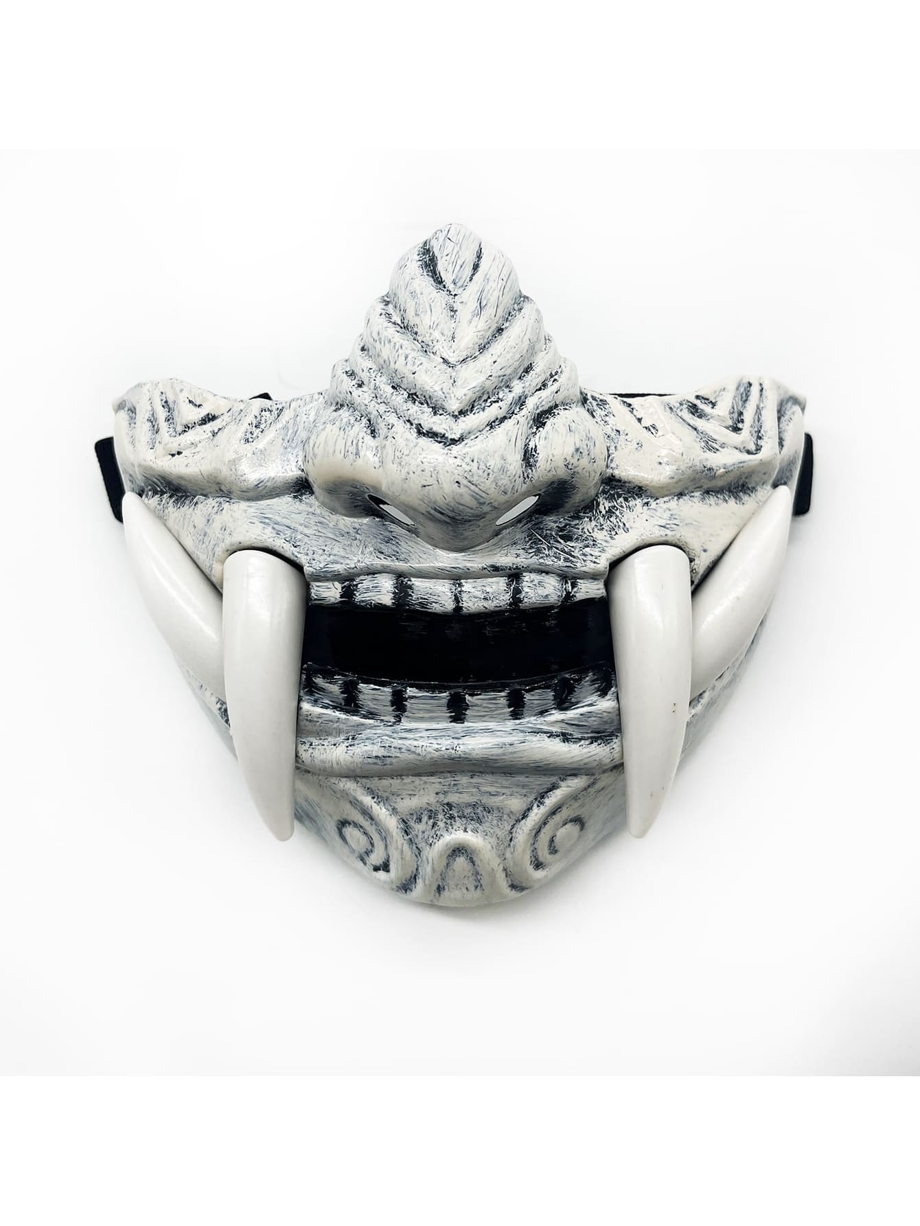 1pc Creative Oni Half Face Scary Mask, Cosplay Prop For Halloween Party ...