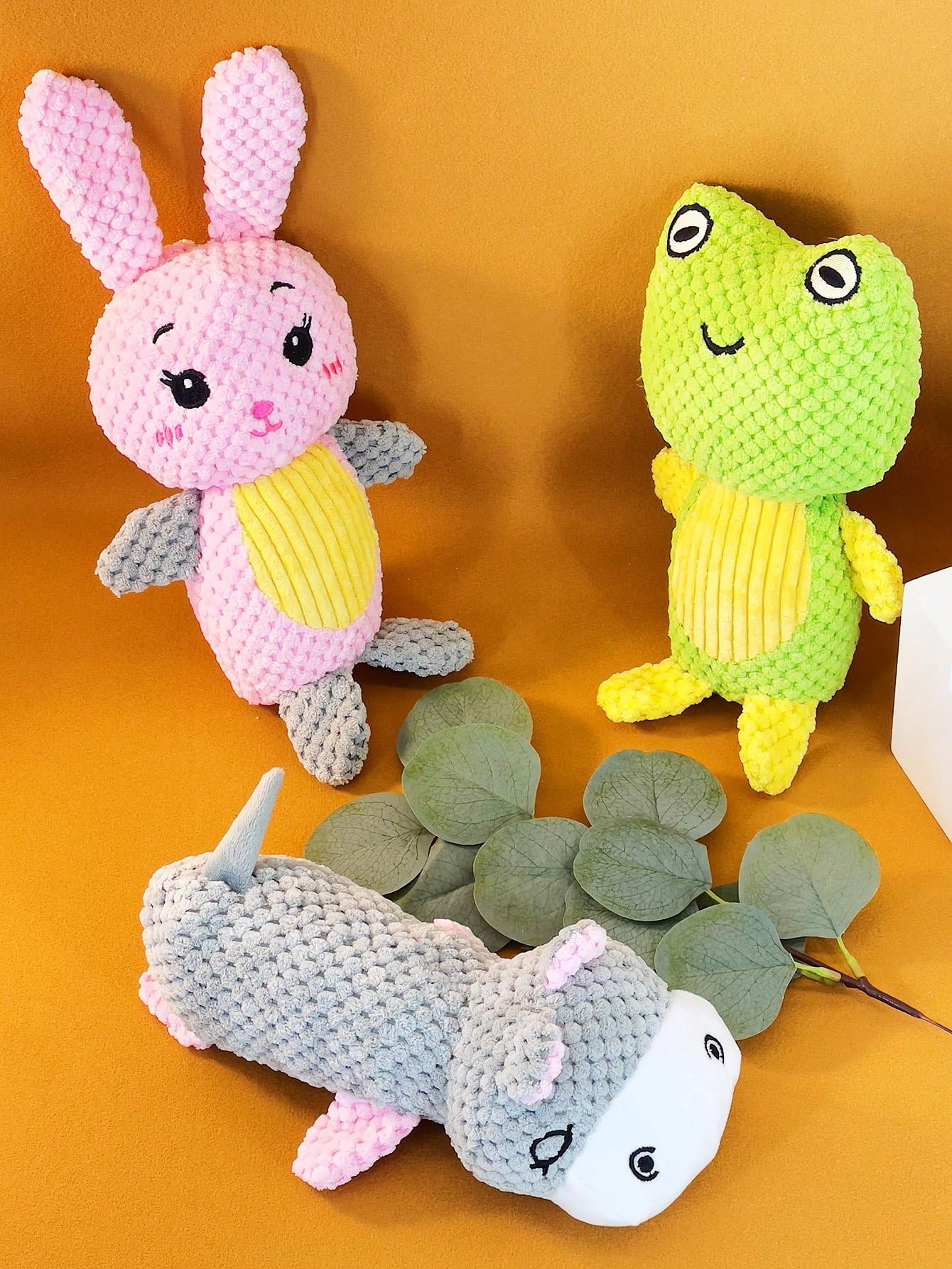 1pc Green Frog Pet Plush Toy With Sound Animal Shaped Cute Companion 1pc-green-frog-pet-plush-toy-with-sound-animal-shaped-cute-companion