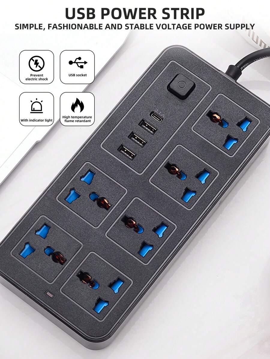 Circular Desktop Socket Home Creative With USB Plug Board, Porous Plug ...