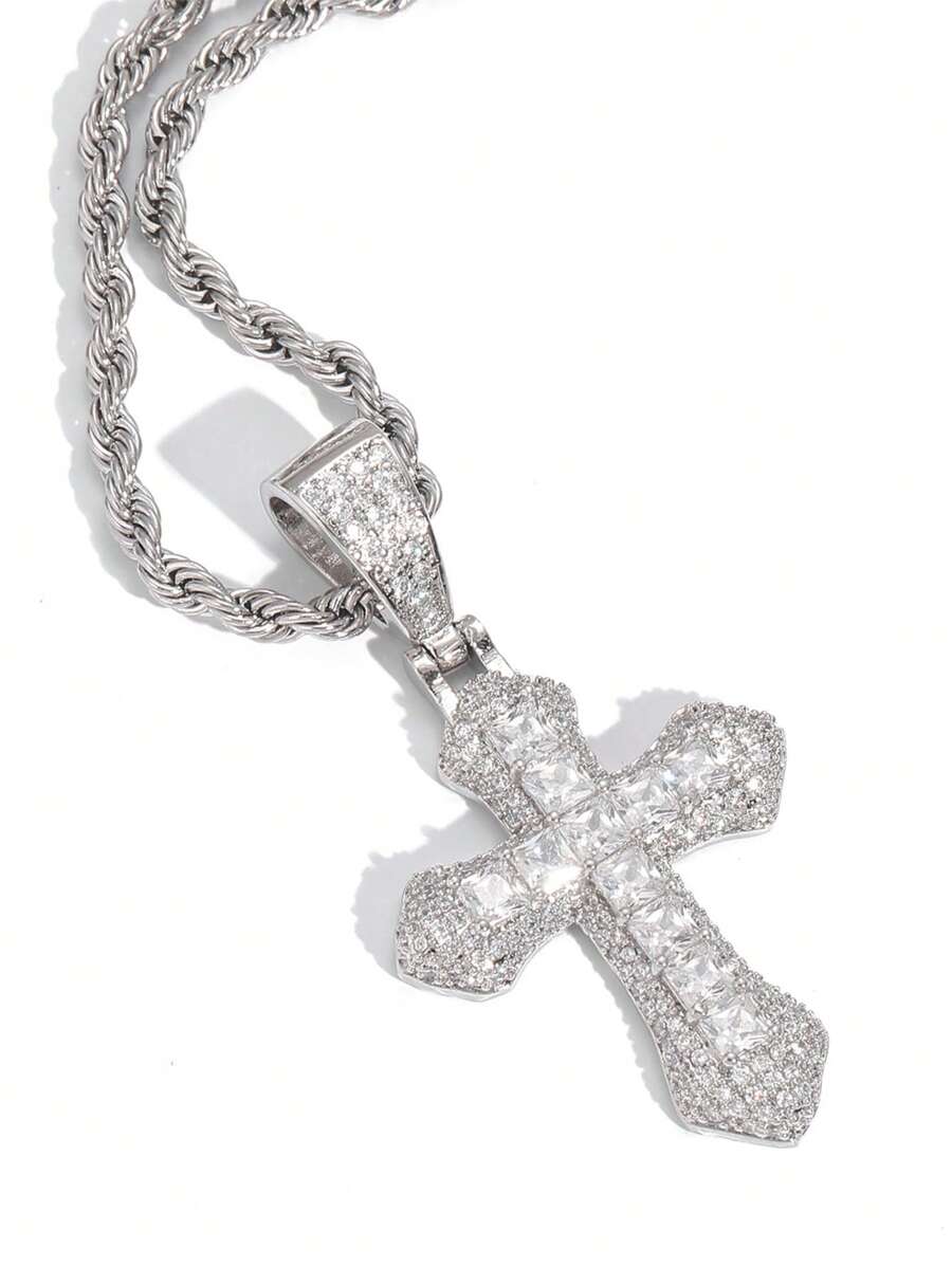 Stylish And Simple Stainless Steel Cross Pendant Design Necklace ...