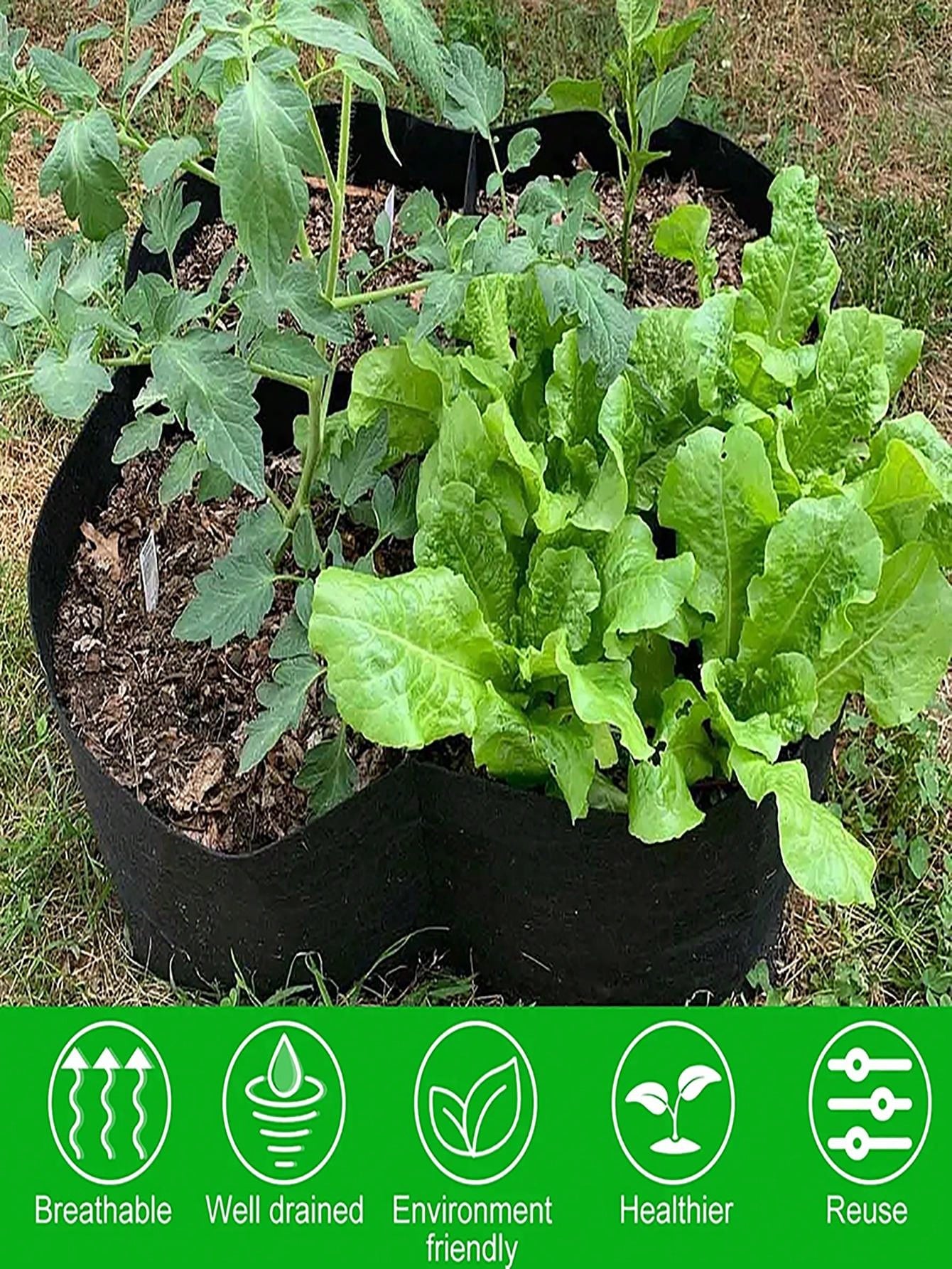 1pc 4 Grids Garden Raised Planting Bed 8 Grids Reusable Fabric Raised ...