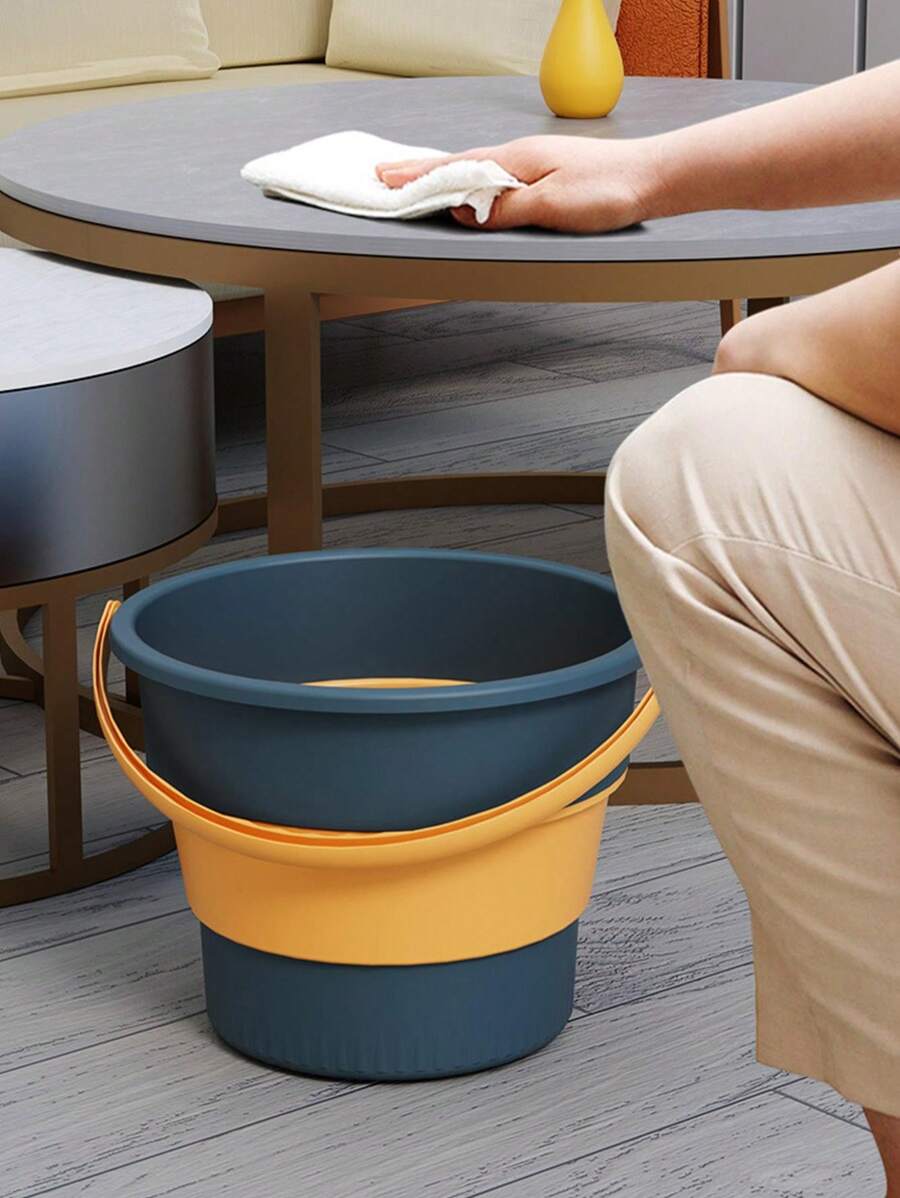 Foldable Outdoor Fishing Bucket Car Washing Bucket Portable Thickened Plastic Bucket With Handle ...