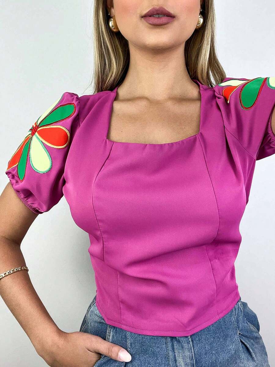 Blusa Feminina Bordada | SHEIN Brasil