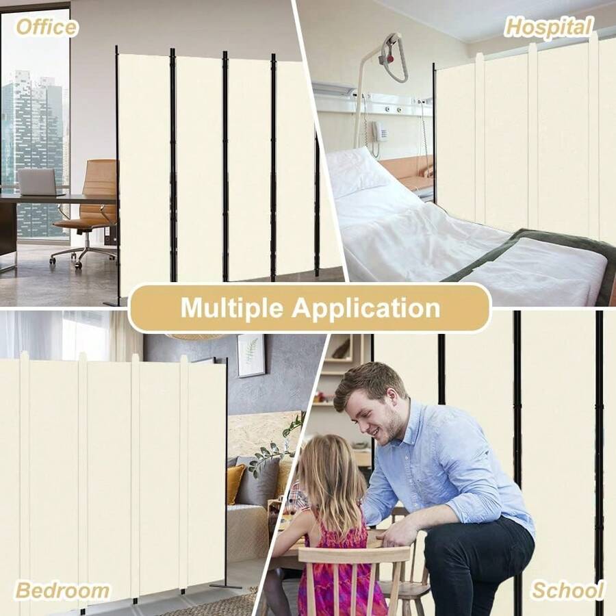 LUCKUP Room Divider, 6FT Tall Folding Privacy Screen Wall Dividers ...