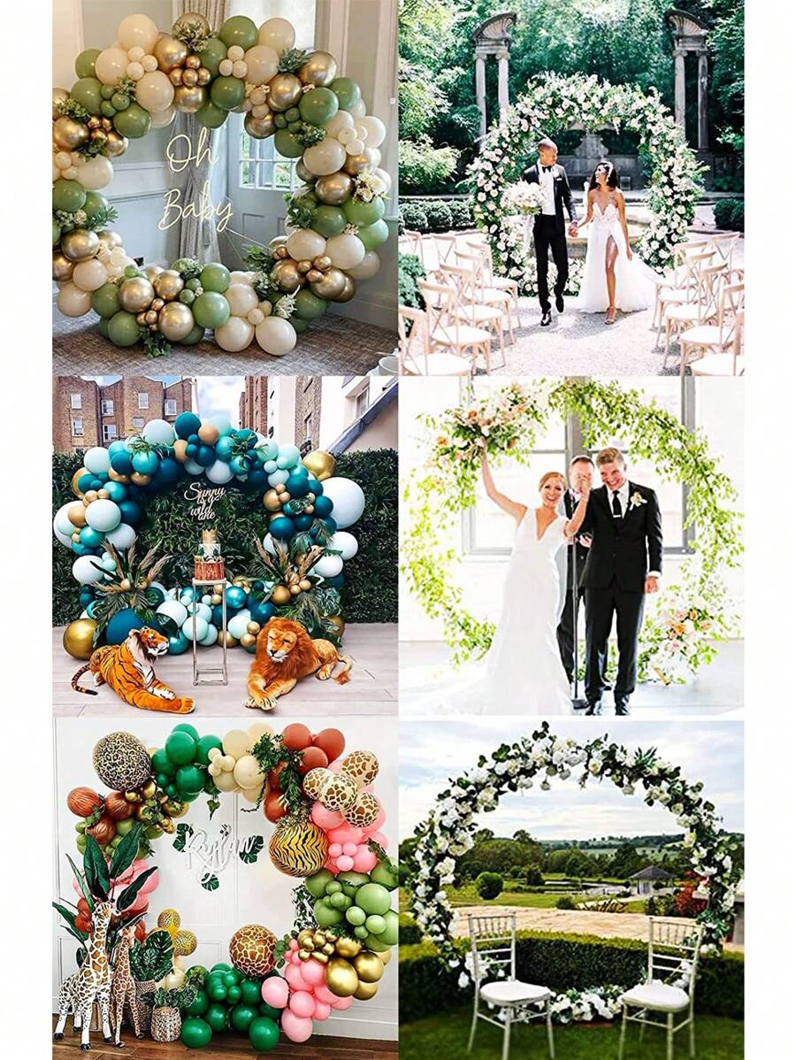 2m Diameter Circular Balloon Arch With Water-Fillable Base For Birthday ...