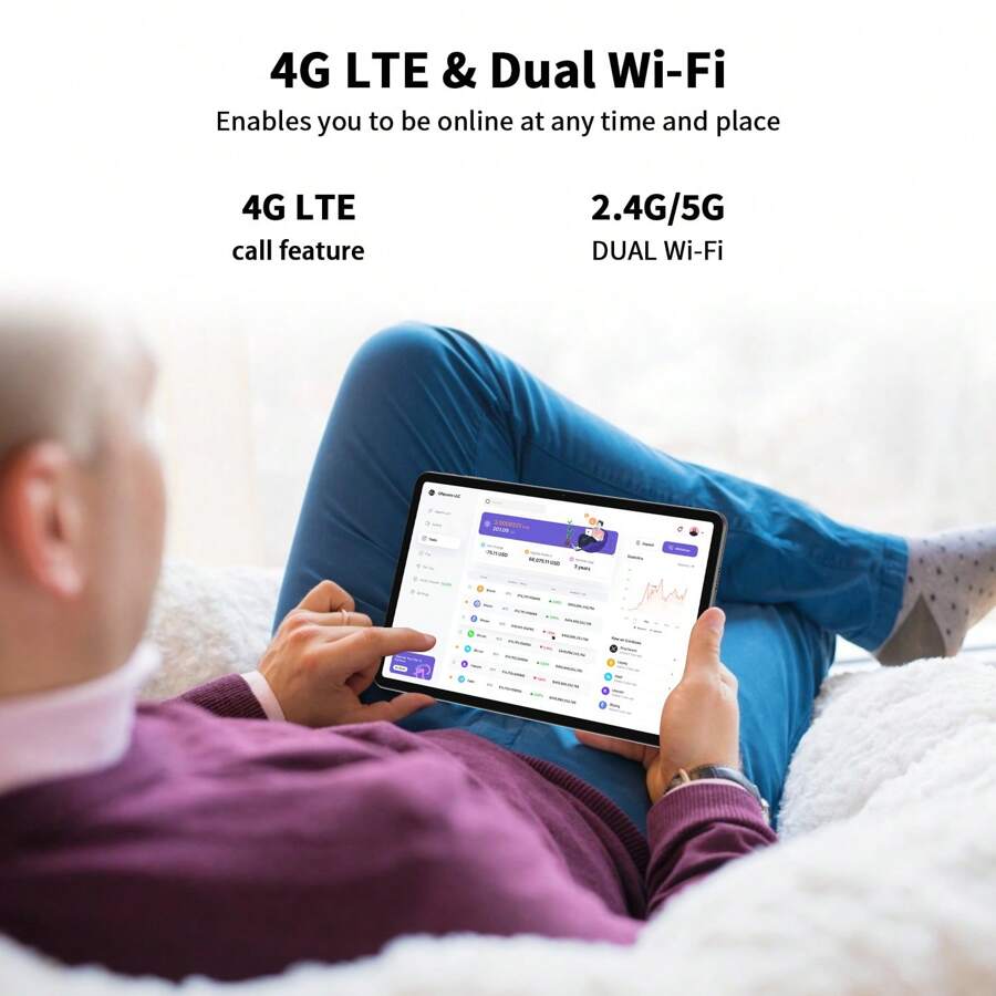 VASOUN L10 Pro 12 Inch Android 13 Tablet (Unisoc T616 8-Core 2.0GHz/8GB(8GB+8GB) RAM/256GB ROM ...