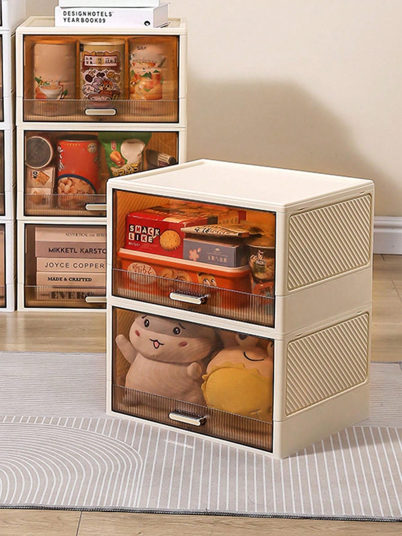 1pc Storage Cabinet Foldable Storage Box Home Living Room Toy Cabinet ...