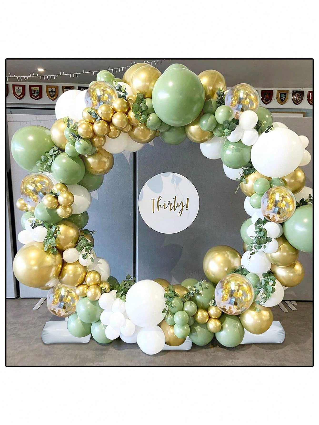 2m Diameter Circular Balloon Arch With Water-Fillable Base For Birthday ...