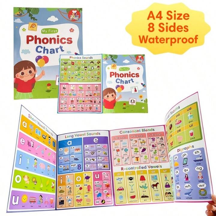 My First Phonics Posters Language Arts Charts For Kids Toddler Learning ...