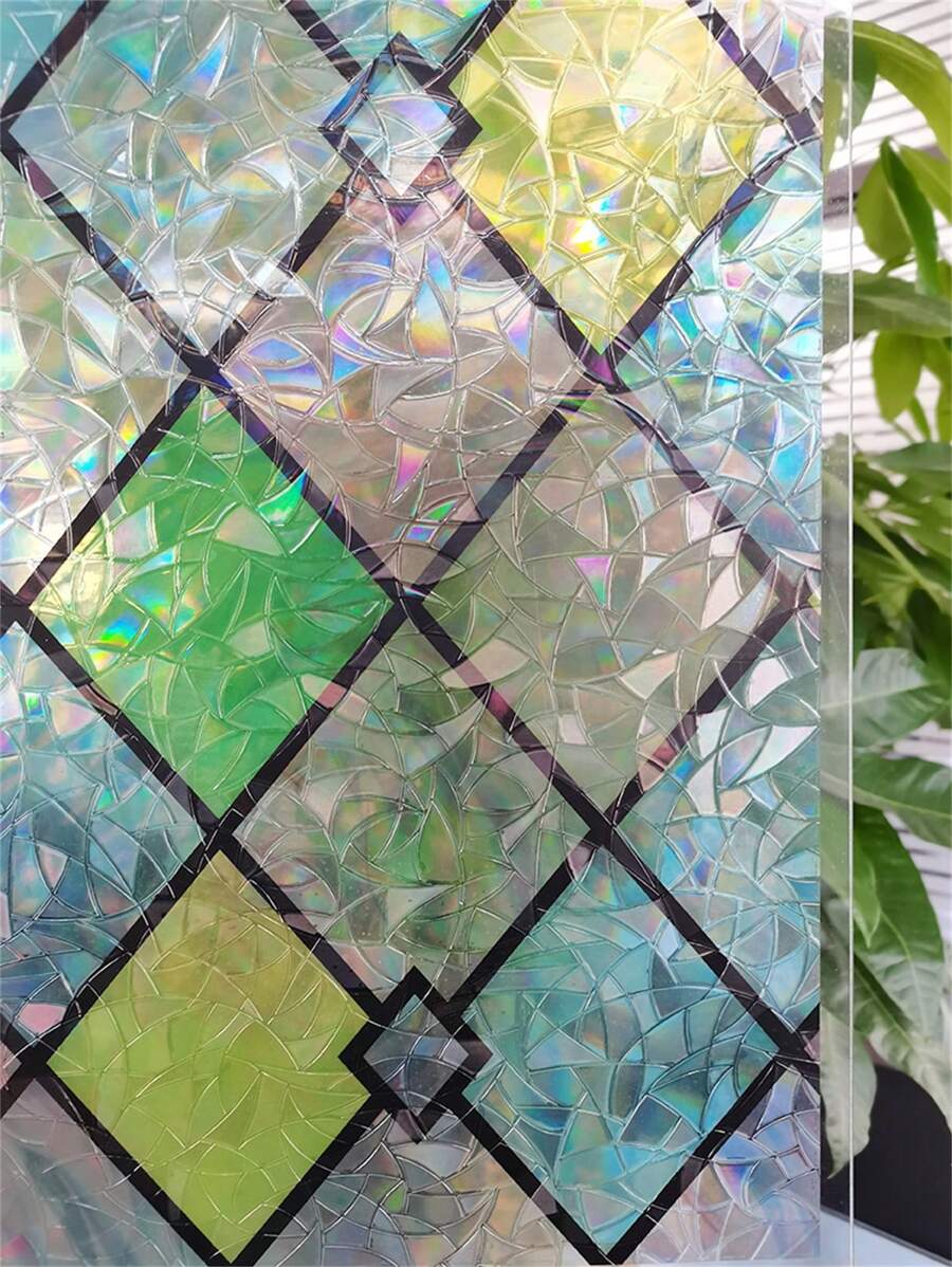 Rainbow Window Privacy Film Decorative, Stained Glass Window Tint For ...