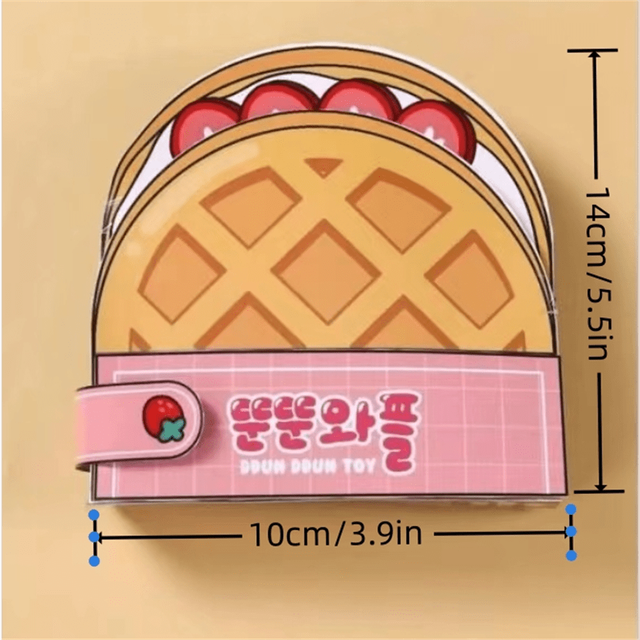 One Size Homemade Waffle Paper Toy Book For Quiet Book, Food Crafting ...