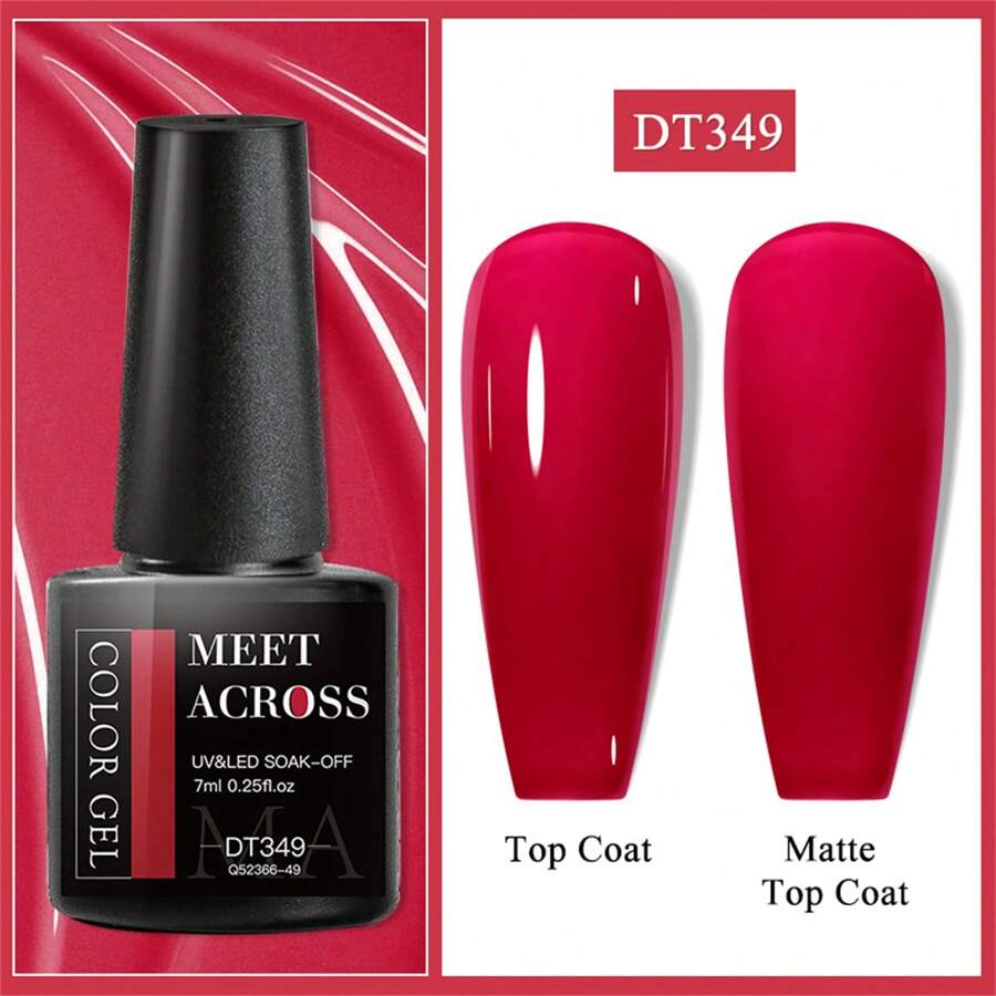 6 st./set Rood Kleur Gel Nagellak Sets Kit Glitter Herfst UV Led ...