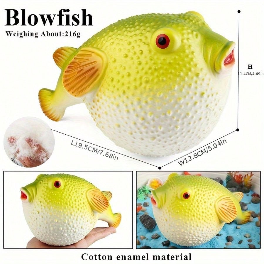 Wild Marine Animal Model Puffer Fish Turtle Horseshoe Crab Action ...