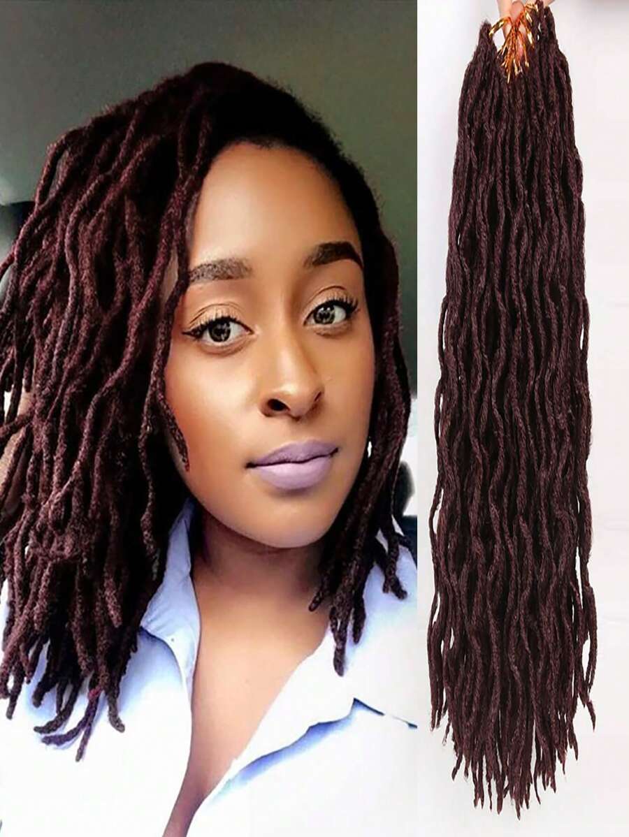 18 Inch 1 Pack Goddess Faux Locs Crochet Hair Soft Locs Wavy Crochet ...
