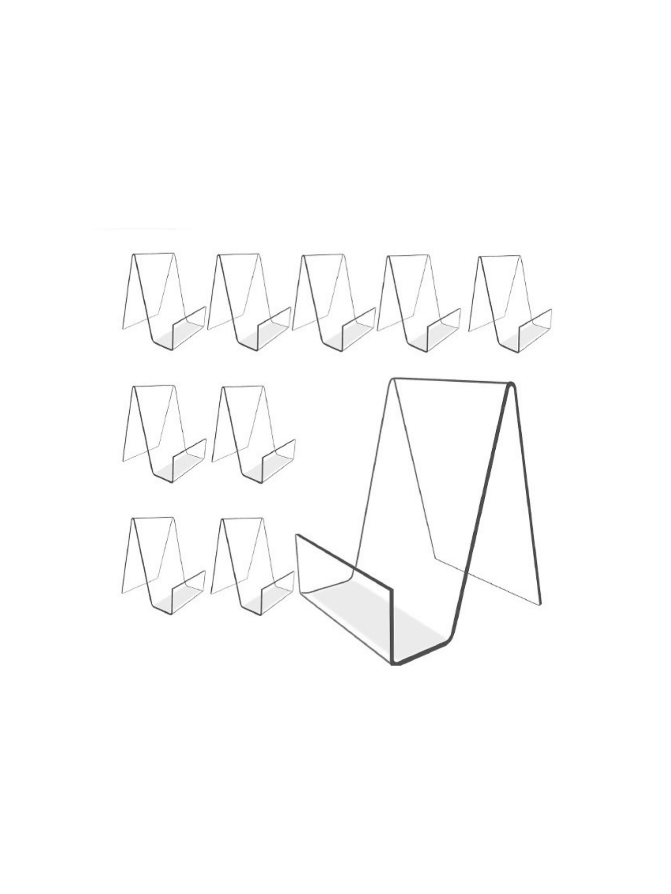 Book Stand, Acrylic Display Shelf, Transparent Bookshelves, Shopping ...