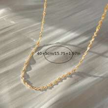 Exquisite Elegant Water Wave Chain Design Stainless Steel 18K Gold ...