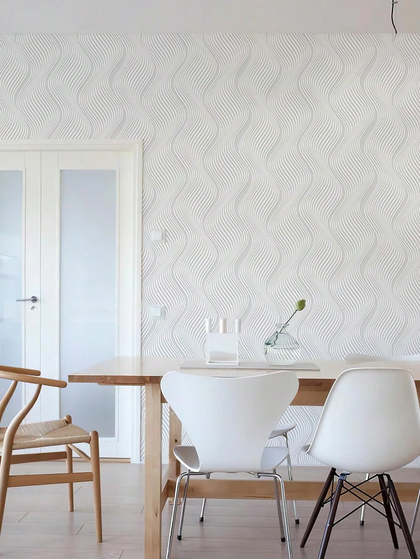 1PC 3M Adhesive Line Texture Wallpaper PVC Waterproof Thick Furniture ...