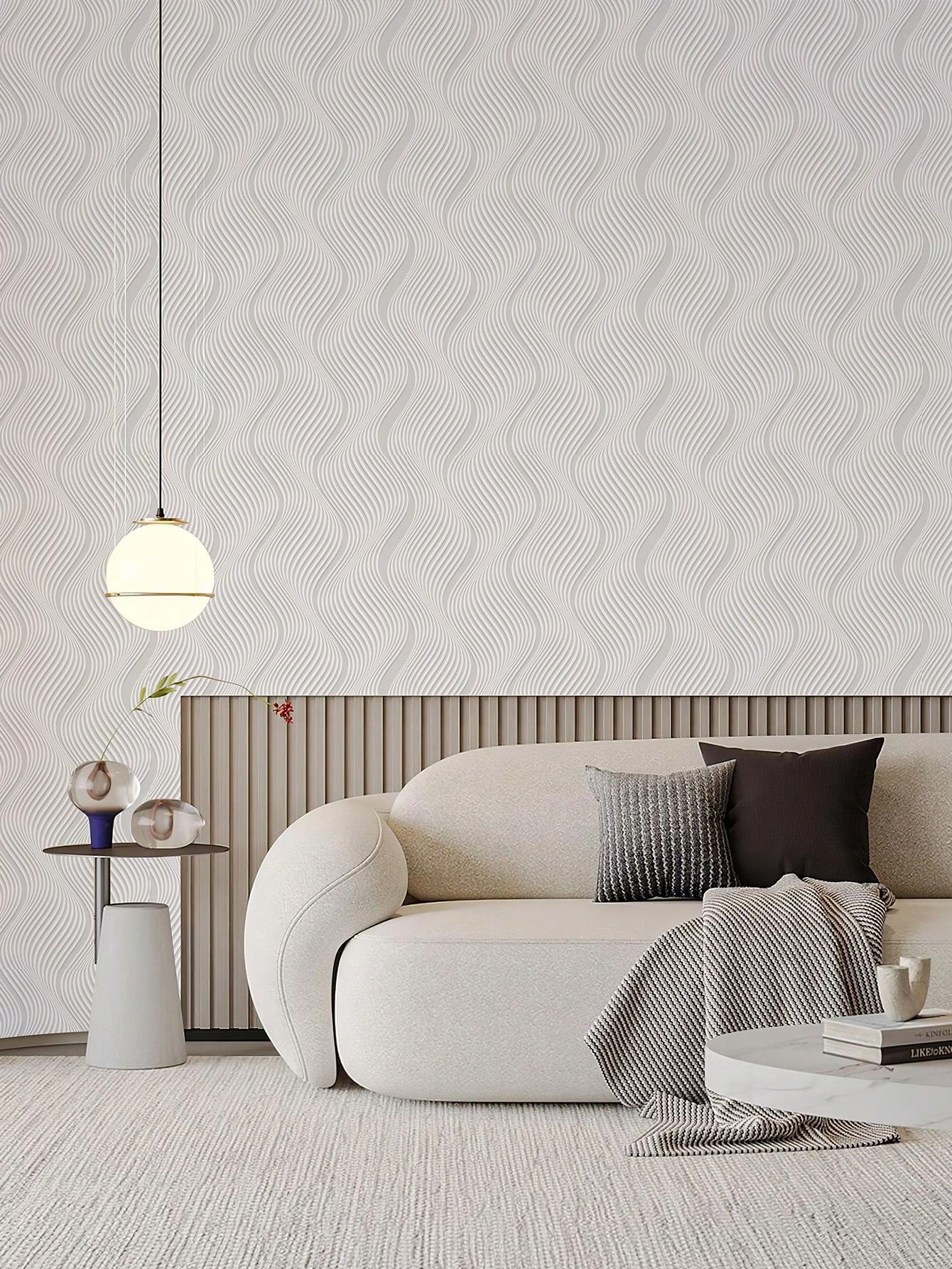 1PC 3M Adhesive Line Texture Wallpaper PVC Waterproof Thick Furniture ...