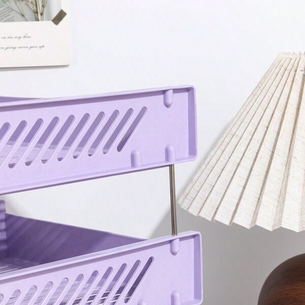 3-Tiered Thickening File Organizer Plastic Horizontal Filing Tray ...