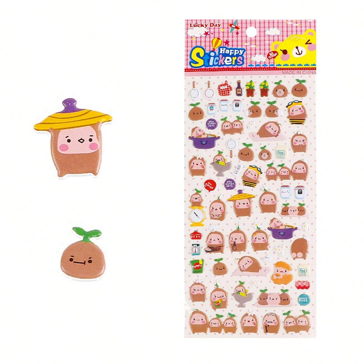 1pc Creative Animal Stickers, 3d Sponge Bubble Decals, Cute Journal ...