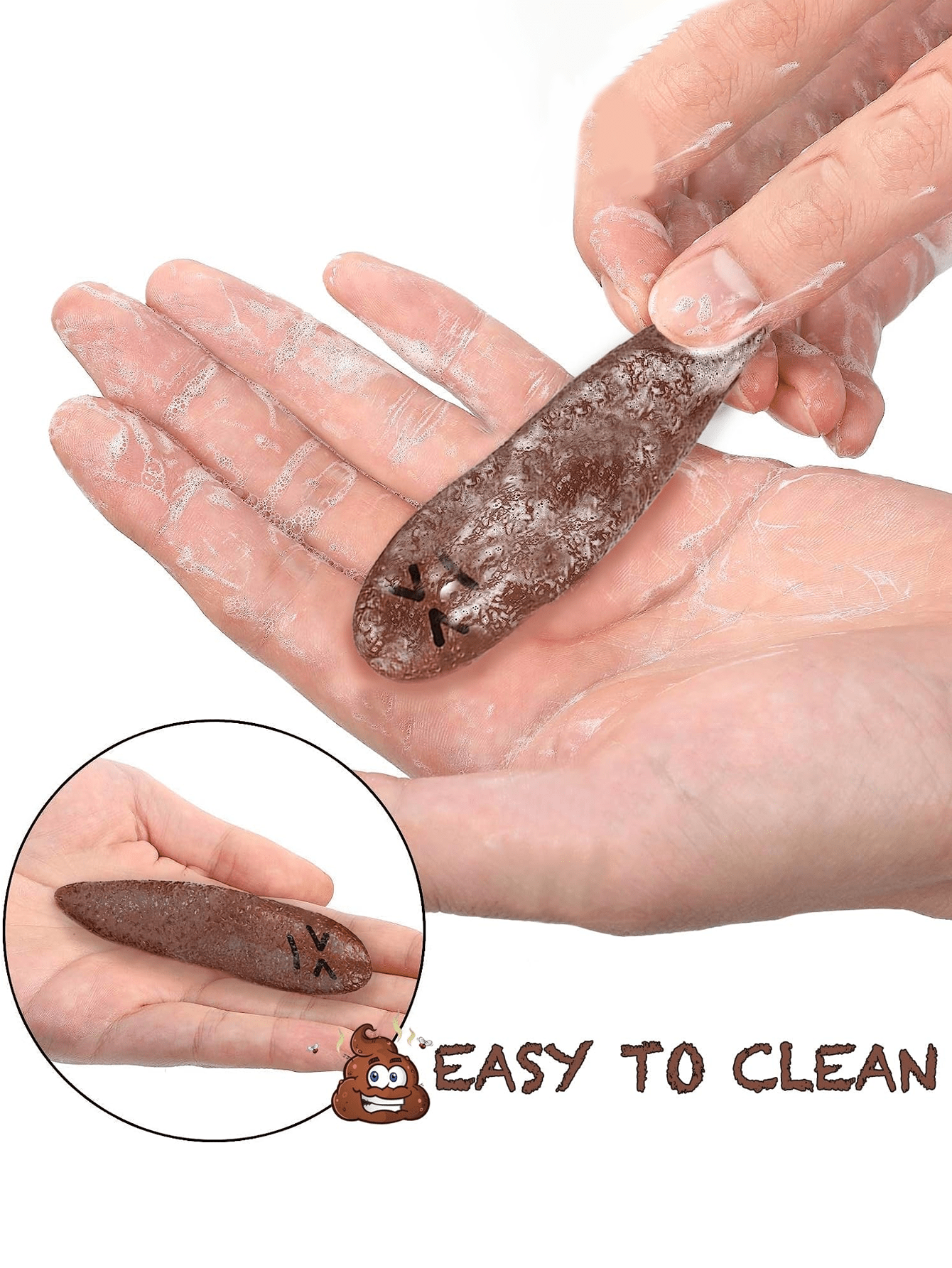 4pcs Brown Poop Squeeze Stress Relief Toys With Cartoon Expression ...