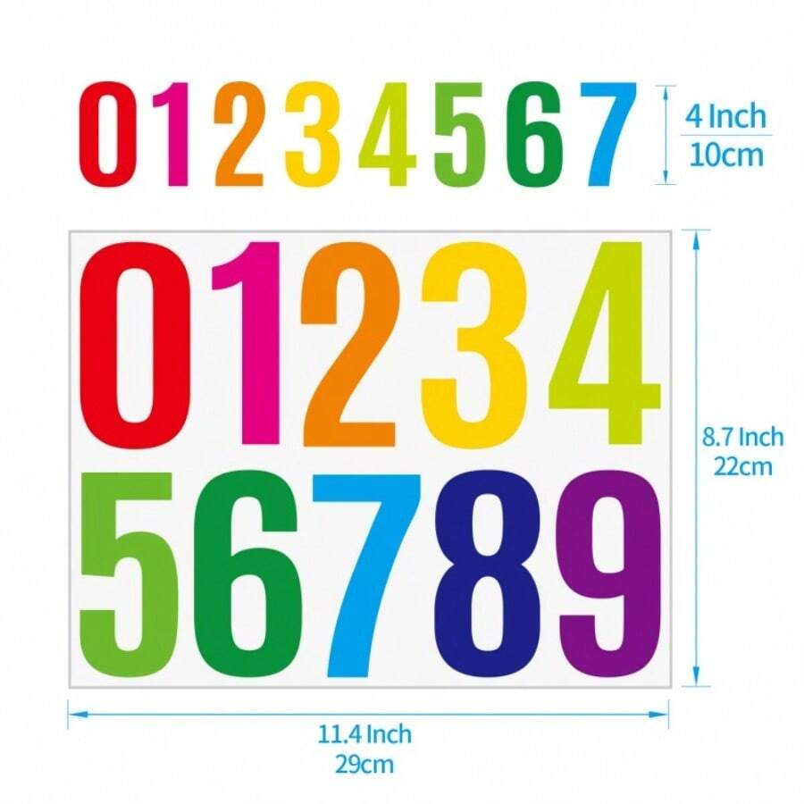 Large Size Waterproof Self-Adhesive Number Stickers For Mailbox, Cargo ...