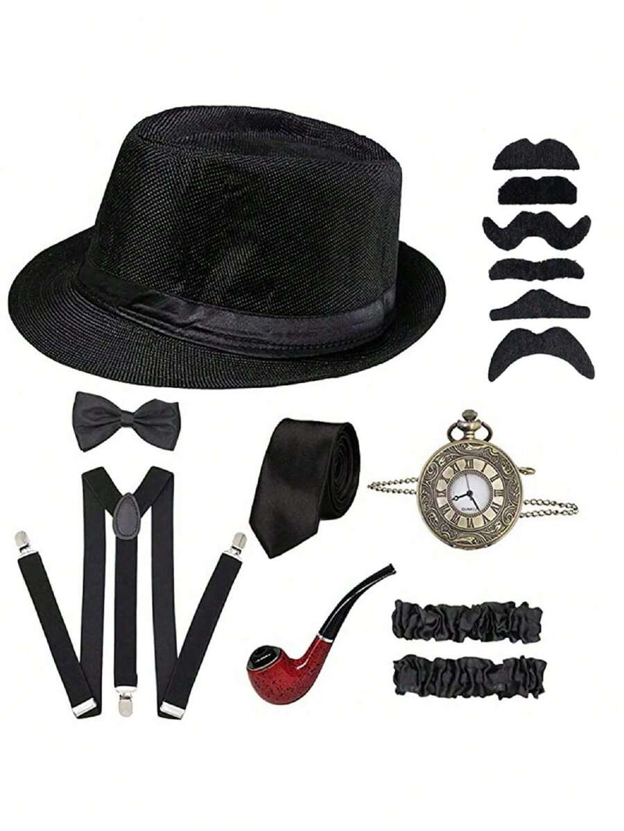 14 pcs Men 1920s Accessories for Women 1920s Men's Costume 1920s ...