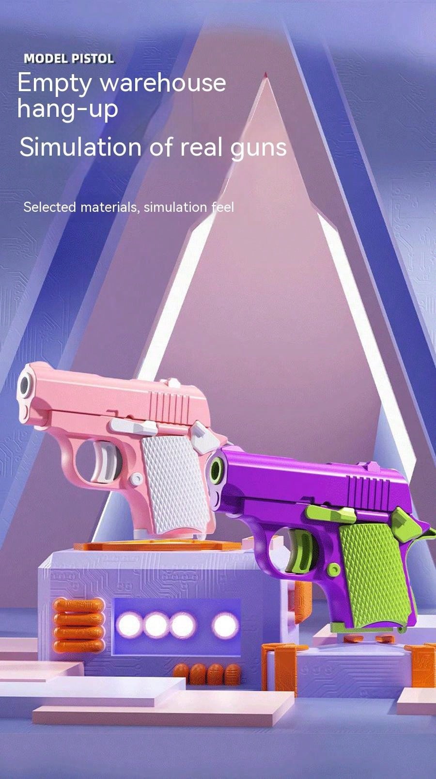 1pc Carrot Gun Mini M1911 Model Decompression Gravity Carrot Gun 3d ...