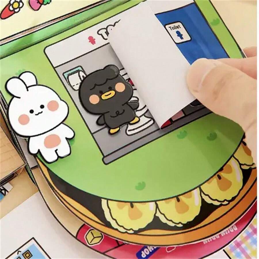 One Size Homemade Waffle Paper Toy Book For Quiet Book, Food Crafting ...