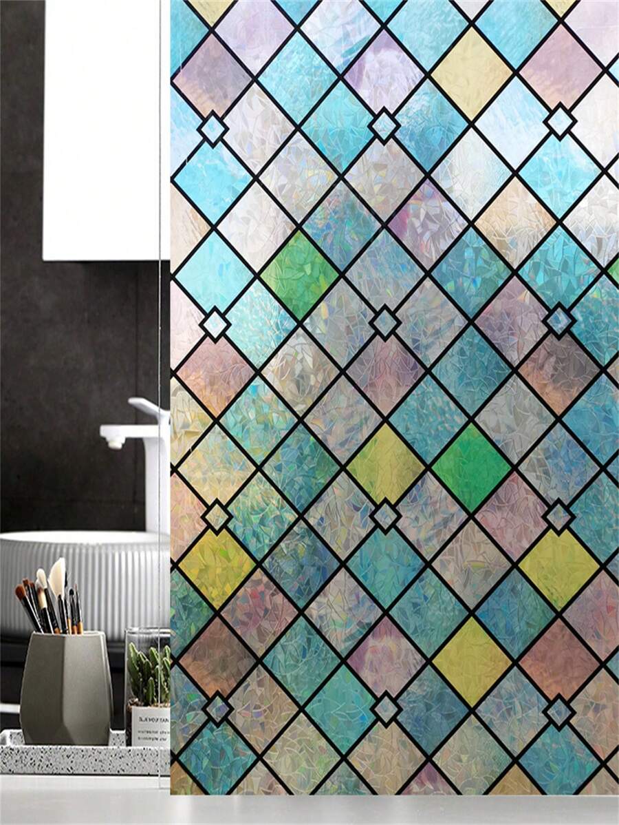 Rainbow Window Privacy Film Decorative, Stained Glass Window Tint For ...
