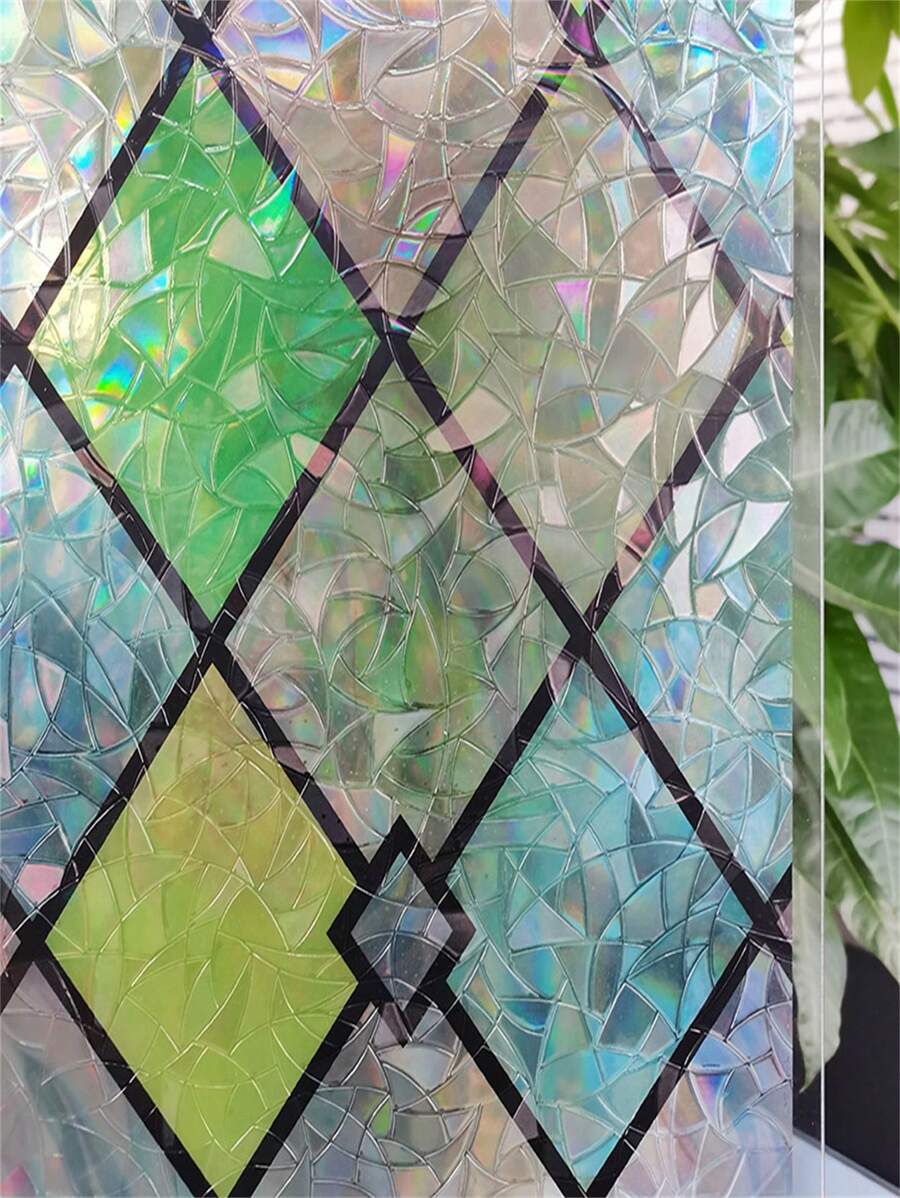 Rainbow Window Privacy Film Decorative, Stained Glass Window Tint For ...