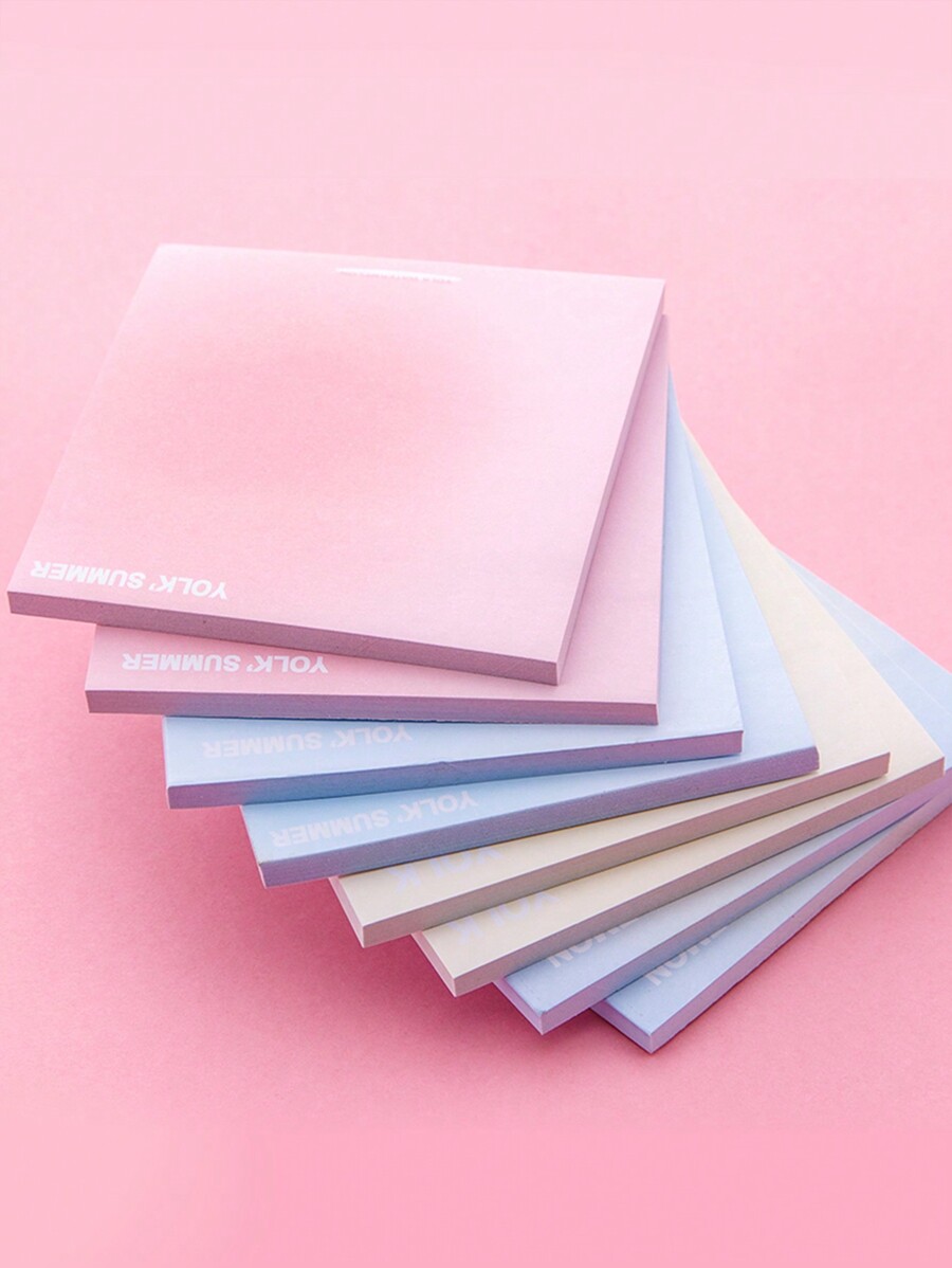 8pc,400sheets Office Sticky Notes Ins Gradient Paper Note Book Multi ...