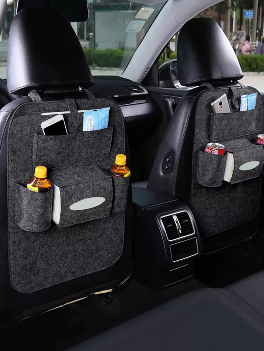 Car Headrest Organizer, Multi-functional Seat Back Storage Bag ...