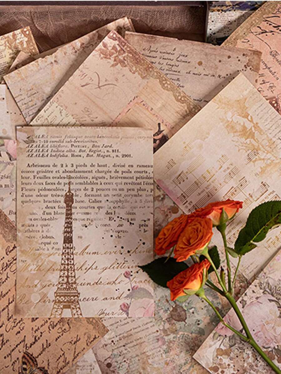 100pcs Vintage Style Writing Paper Set For Handwritten Letters | SHEIN USA