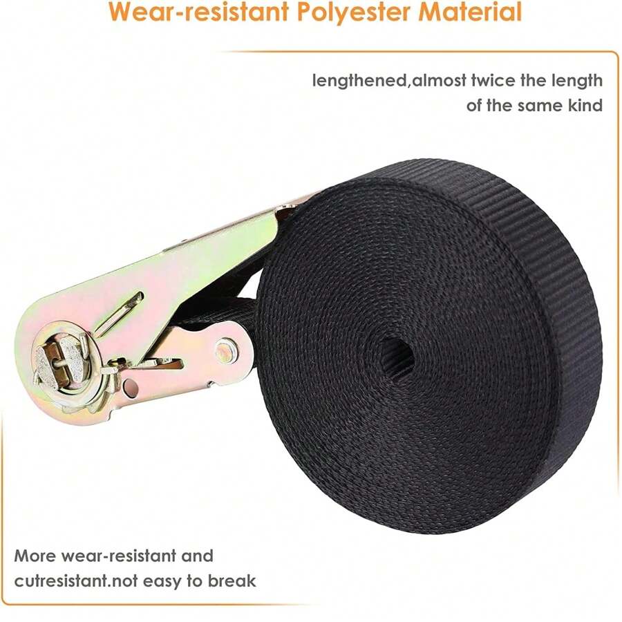 10 Piece Tie Down Straps With Ratchet, 6 M Long 25 Mm Ratchet Straps ...