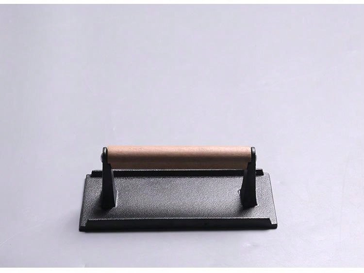 Hamburger Patty Press, Heavy-Duty Cast Iron, Square Shape Waffle ...