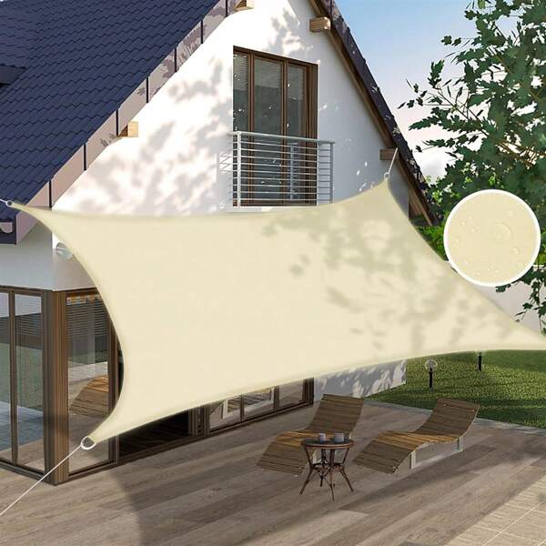 1 PC 4x6m 95% Anti UV Water Resistant Oxford Cloth Rectangle Sun Shade ...