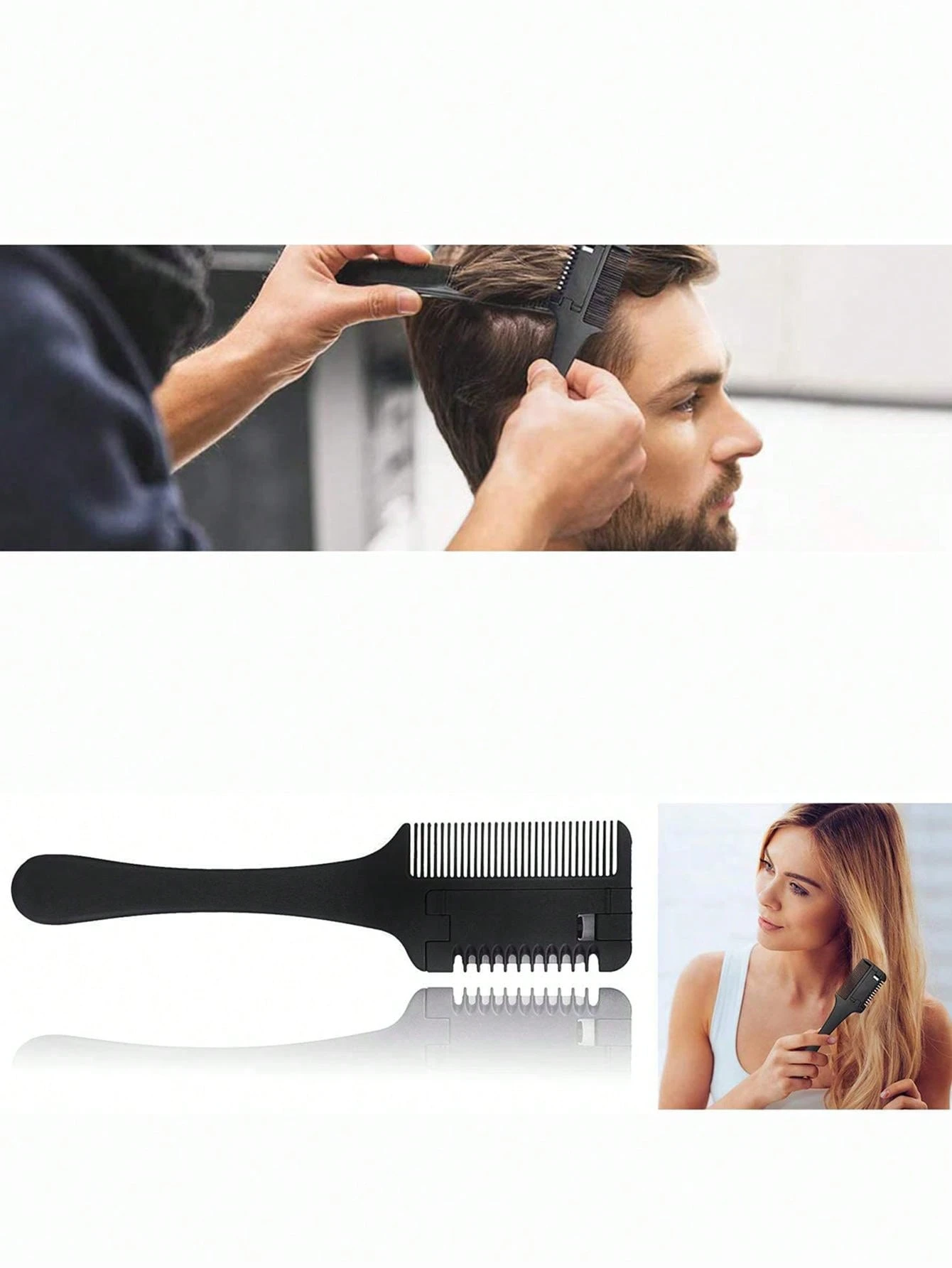 1pc Hair Cutter Comb,Shaper Double Edge Razor,Split Ends Hair Trimmer ...